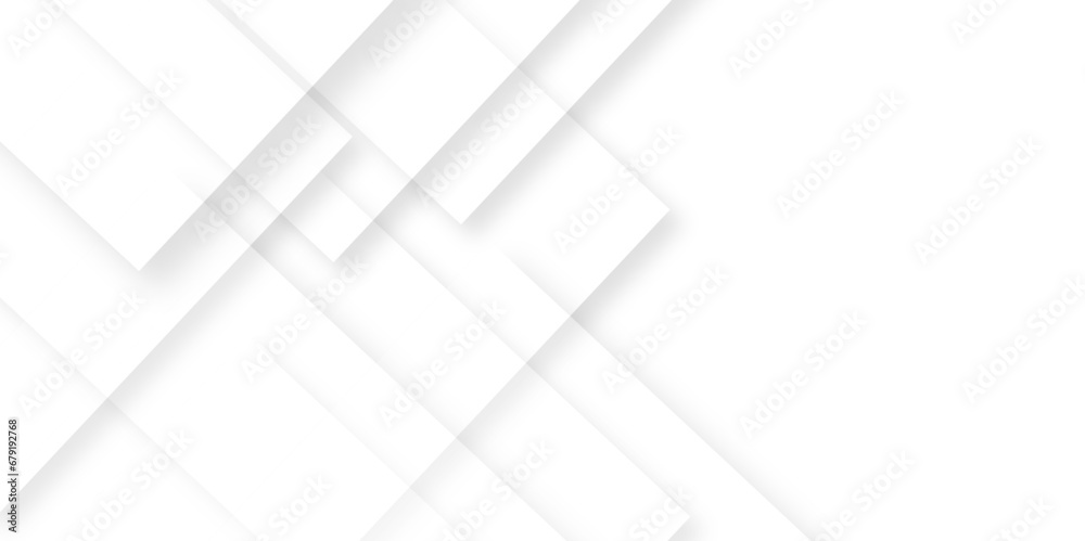 Abstract design with white transparent material in triangle and squares ...