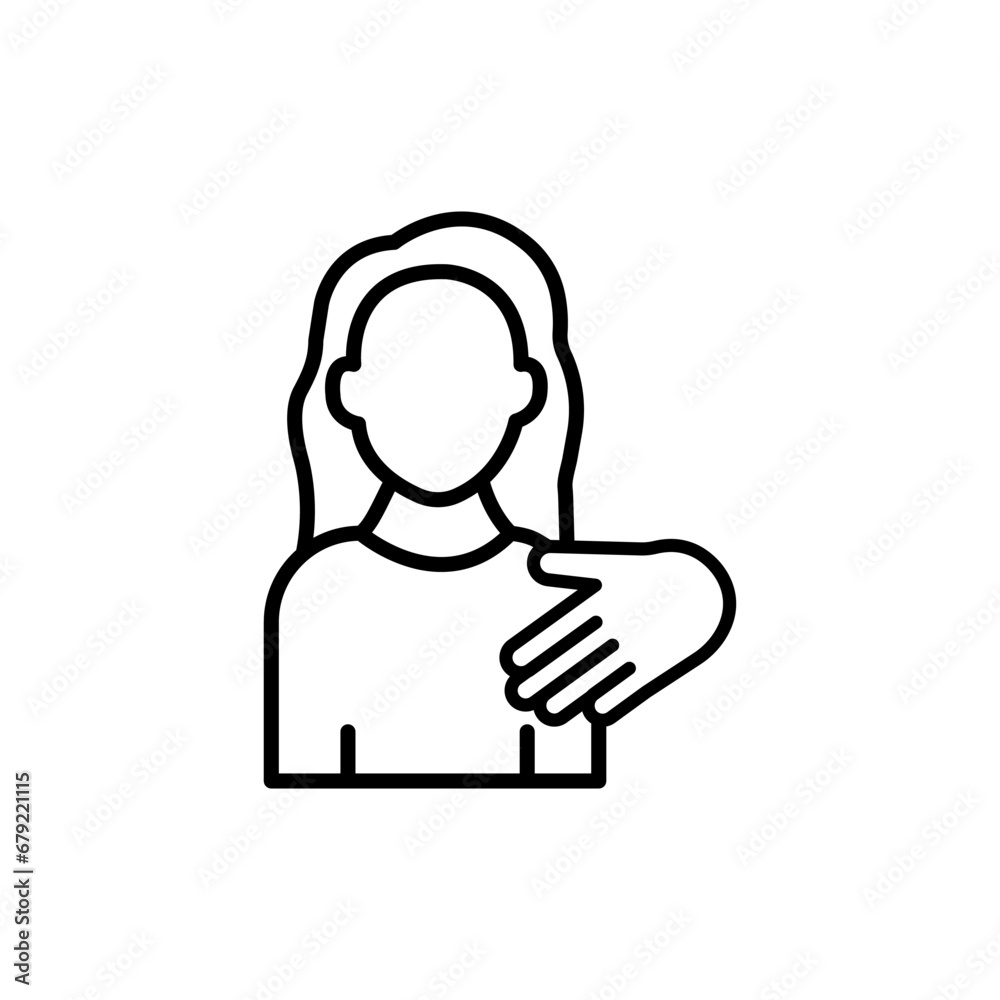 Sexual harassment icon from people collection. Thin linear sexual ...