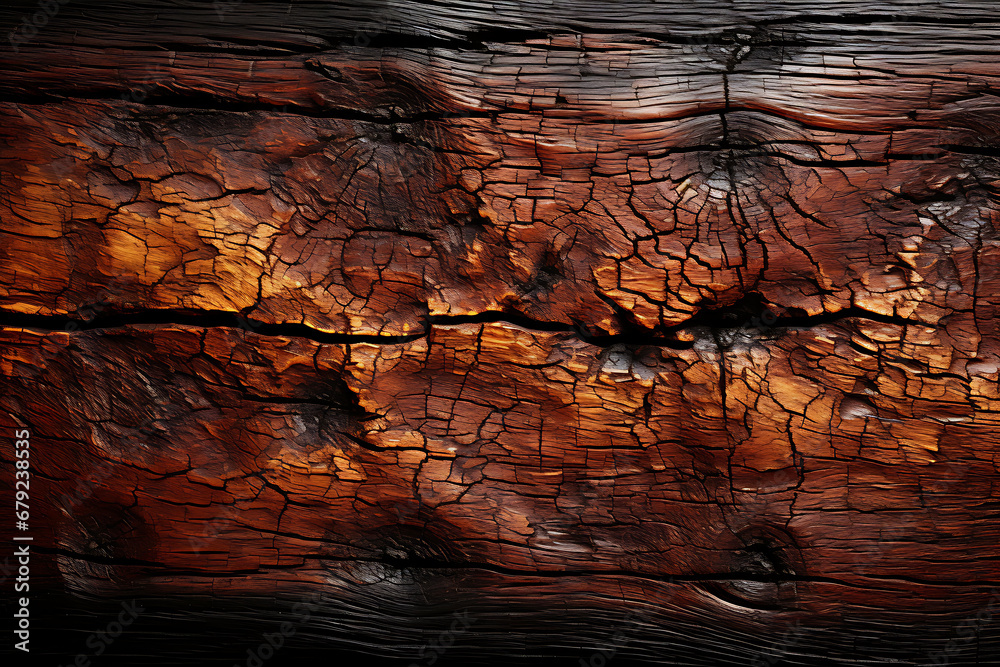 Dark wood texture wallpaper with cracked and weathered wood texture ...