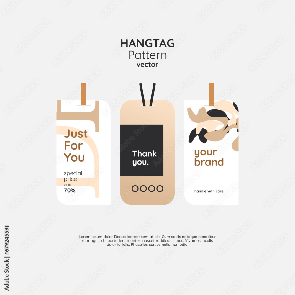 Contemporary patterns for hang tags, labels, price tag, sale tag, gift ...