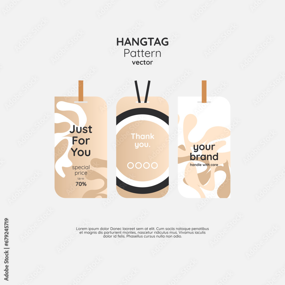 Contemporary patterns for hang tags, labels, price tag, sale tag, gift ...