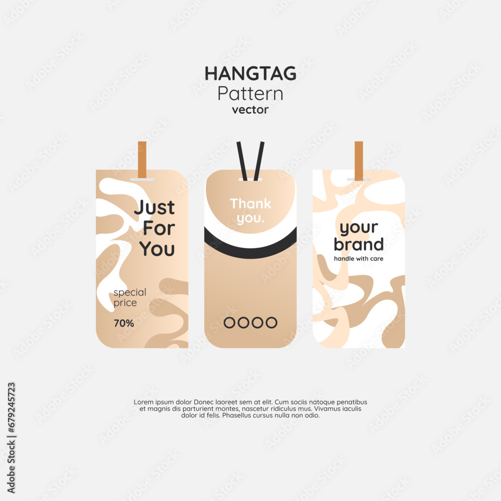 Contemporary patterns for hang tags, labels, price tag, sale tag, gift ...