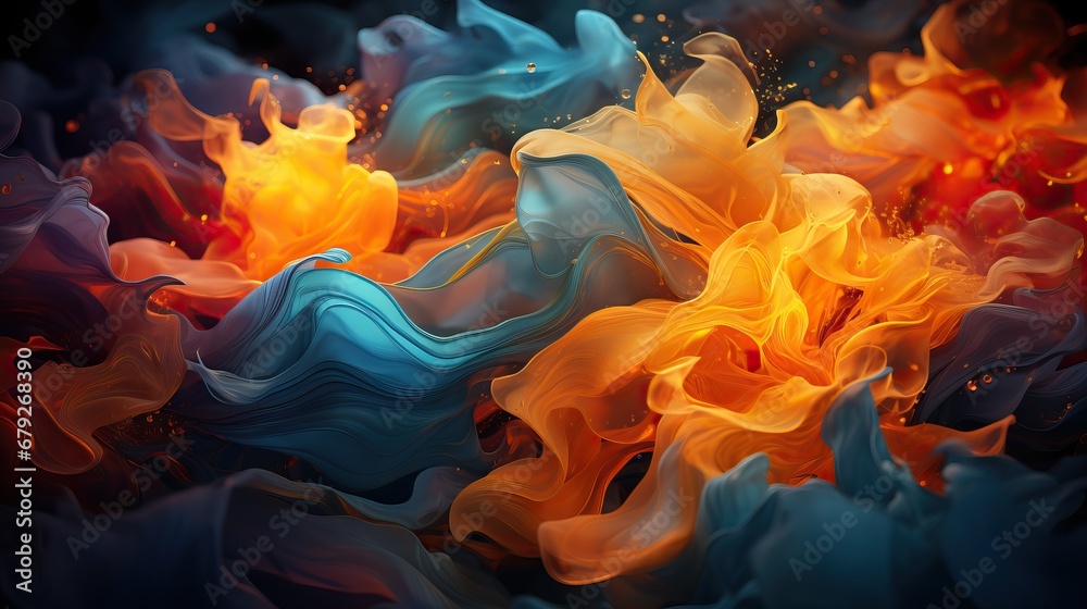 Fond avec fumée de différentes couleurs Stock Illustration | Adobe Stock