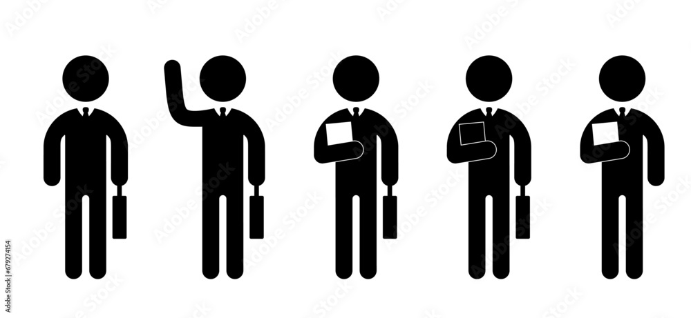 stickman, stick figure man. No sales at the door. No soliciting, faith ...