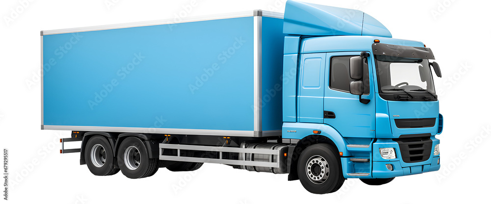 Blue cargo truck on transparent background PNG Stock Photo | Adobe Stock