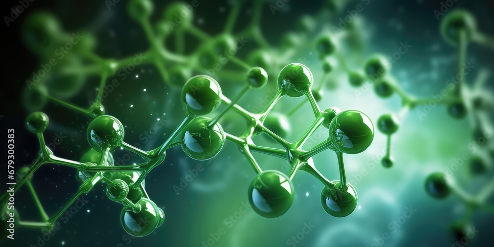 Foto de Molecule Representing Green Hydrogen As A Clean Energy Source ...