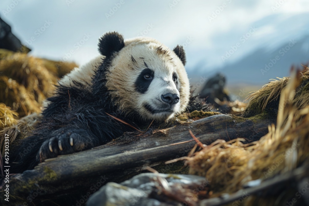 Happy Chinese New Year 2024 Smiling Panda in the Wild in Sanctuary ...