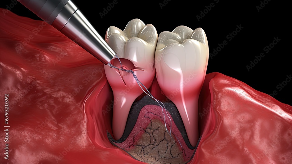 Dental treatment procedure involving removal of caries tooth structure ...