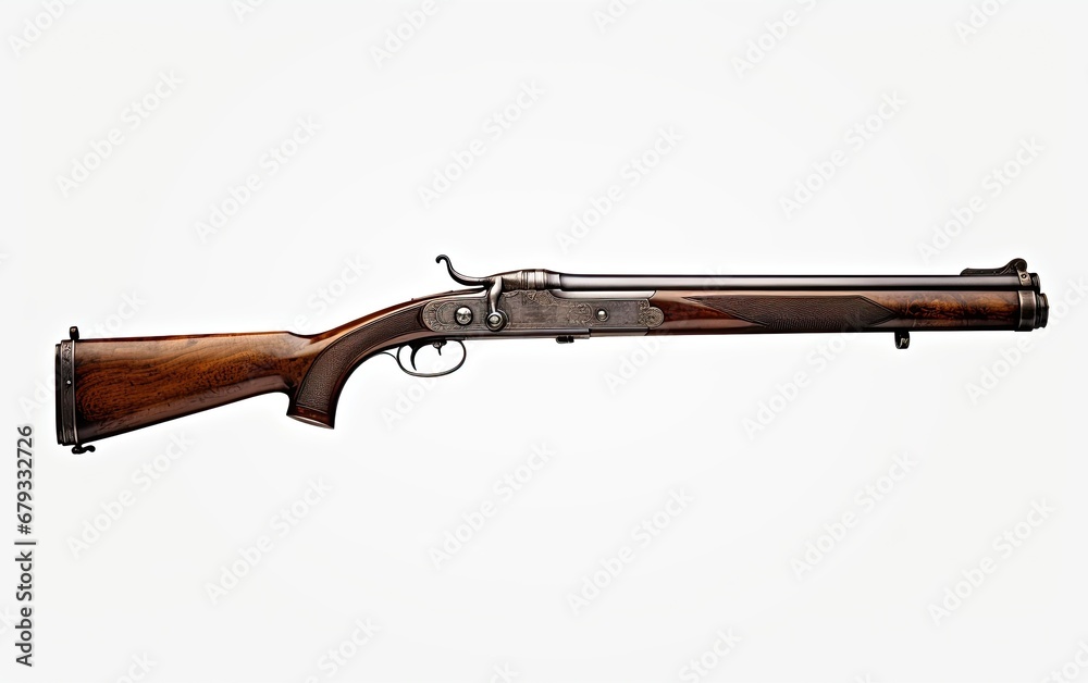 Vintage flintlock musket isolated on white background. Ai Generative ...