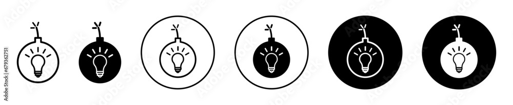 Disruptive Innovation icon. new technology to displace existing by ...