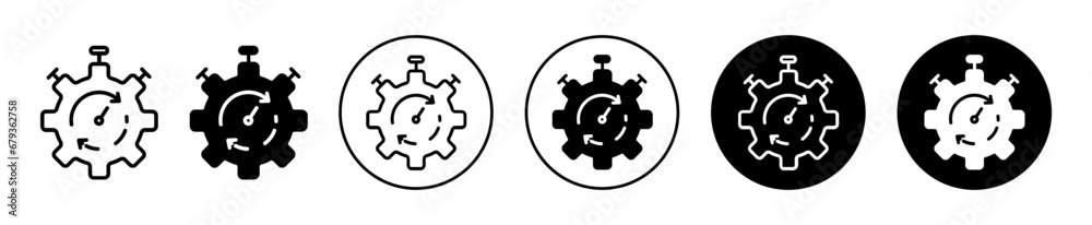 Vecteur Stock Fast Processing icon. stopwatch with dial to show ...