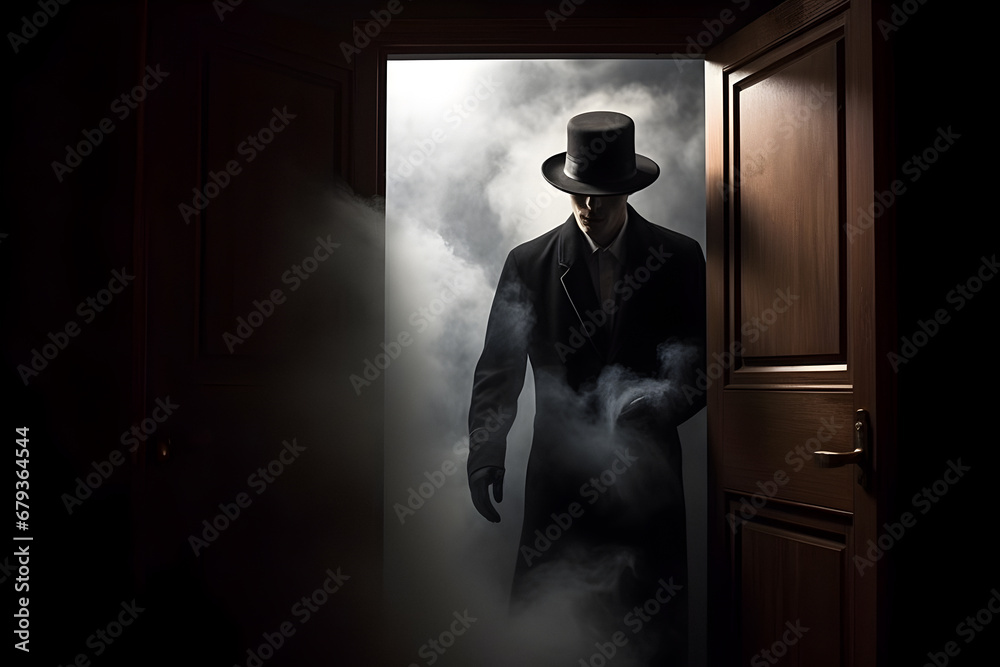 Hooded man, masked thief, house robbery, street thief, Street criminal ...