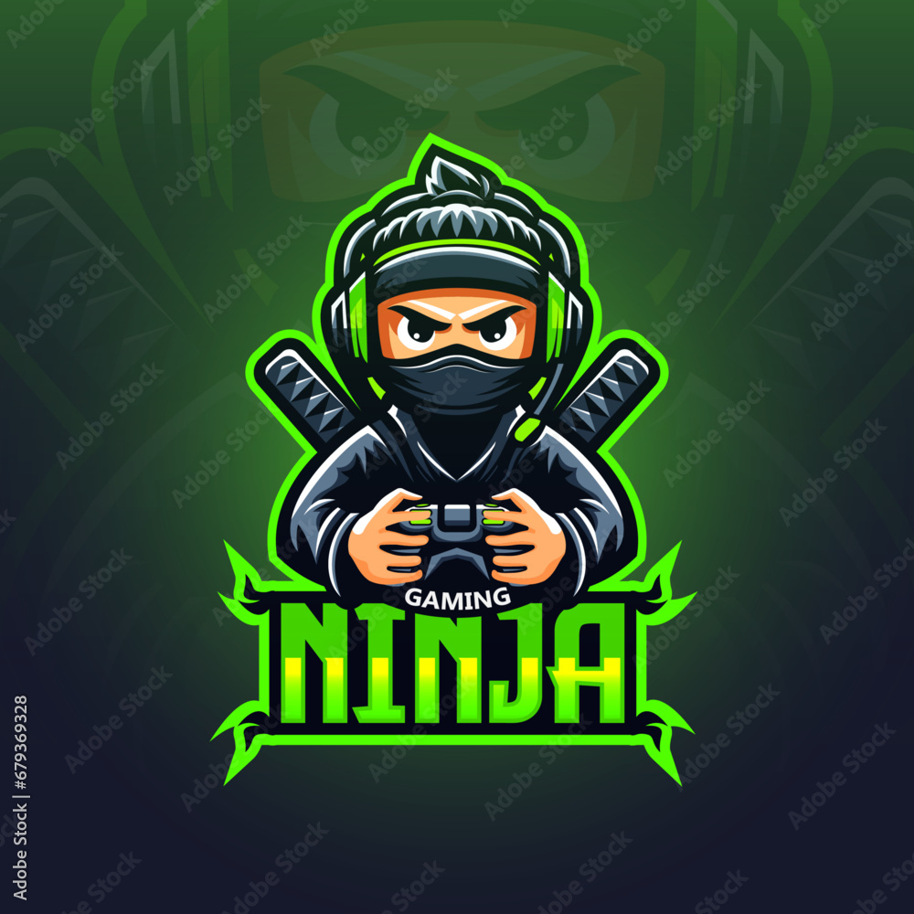 Ninja Mascot Logo.Ninja Logo.Ninja Esports Logo.Ninja Gaming Logo ...