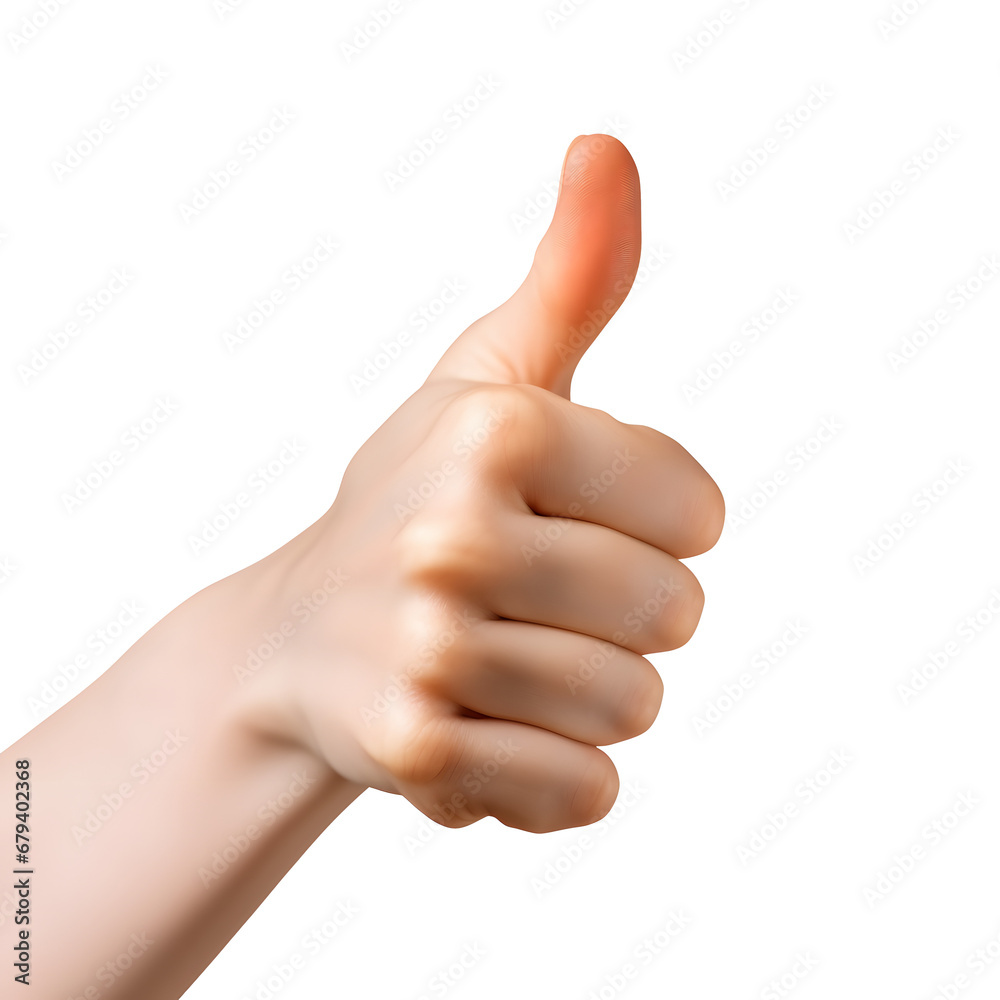 hand showing thumbs up. Woman's hand giving a great thumbs up on ...