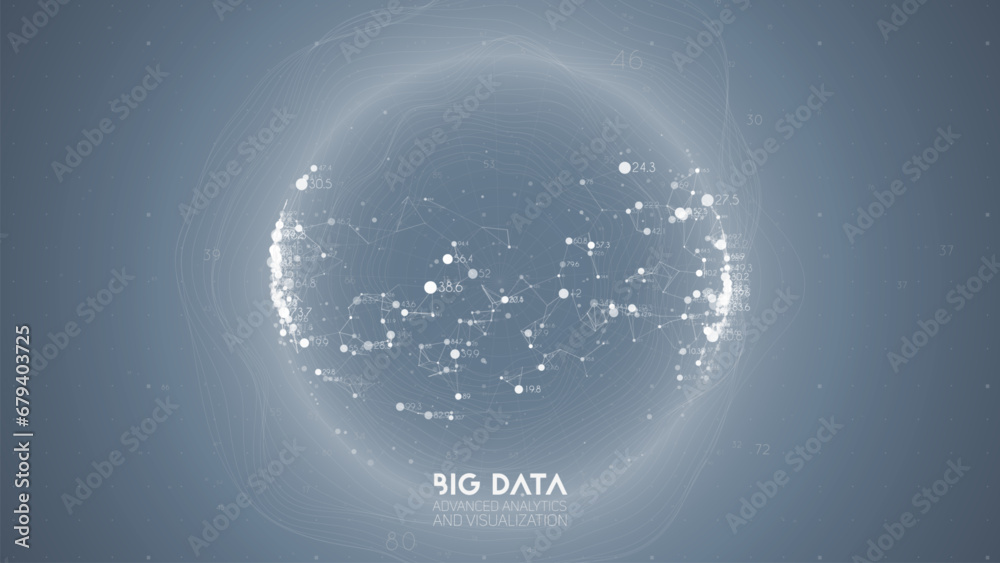 Big data visualization. Futuristic infographic. Information aesthetic ...