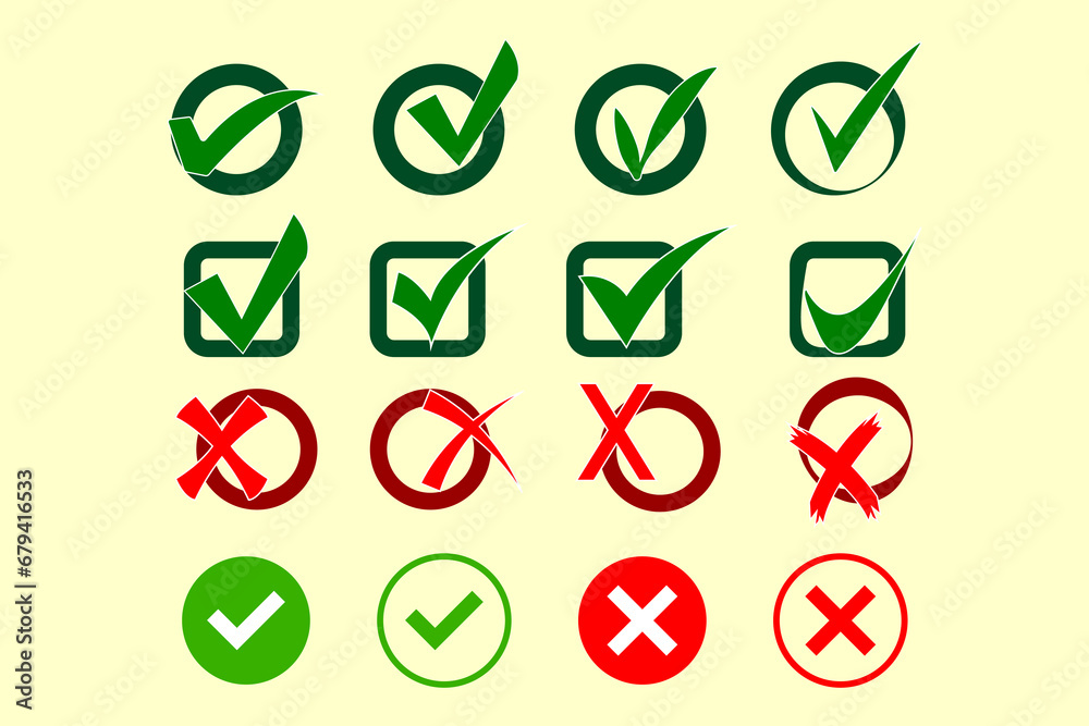 tick and cross mark, tick and cross, yes and no, png image, transparent ...
