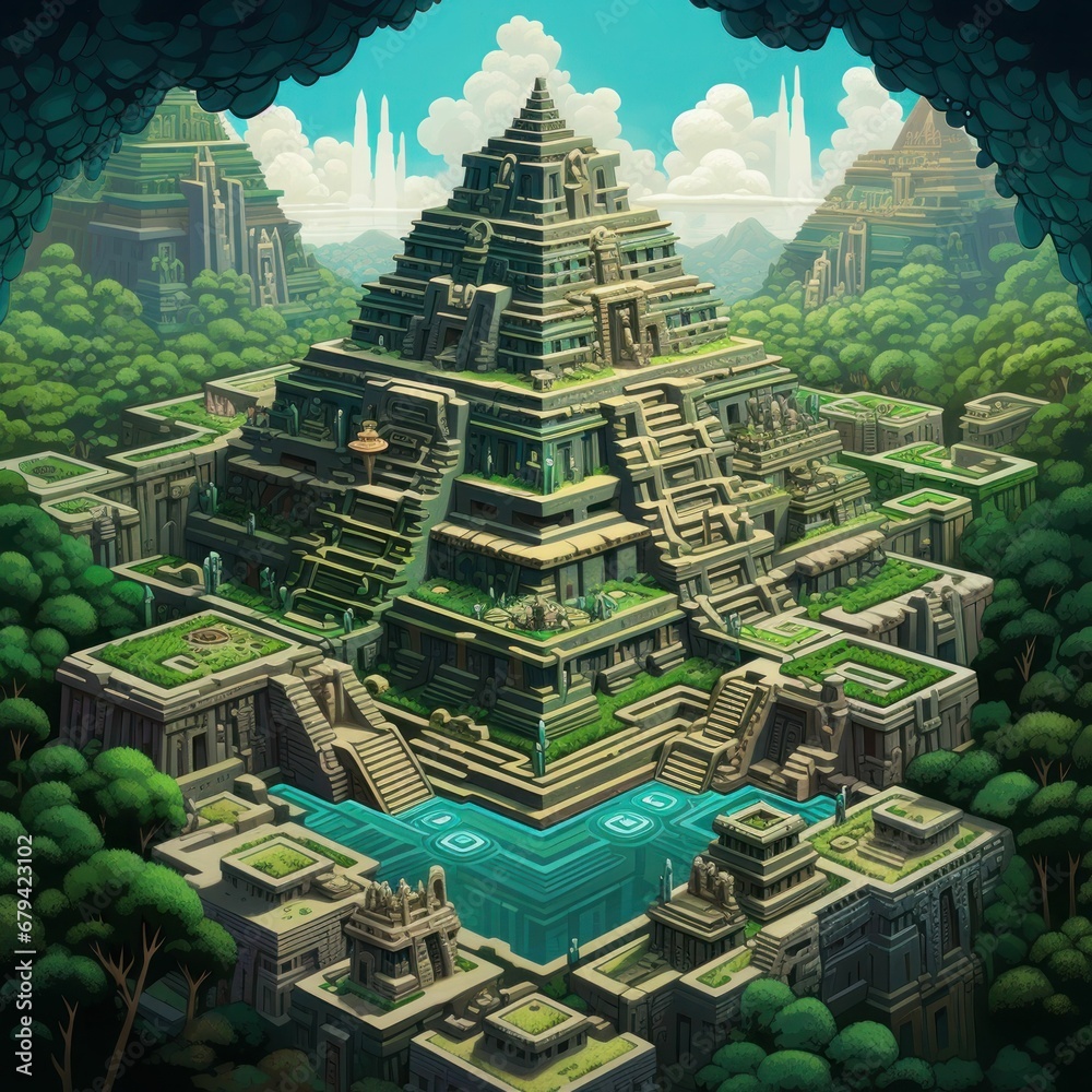 Mesoamerican pyramid Ancient pyramid temple, Mesoamerican architecture ...