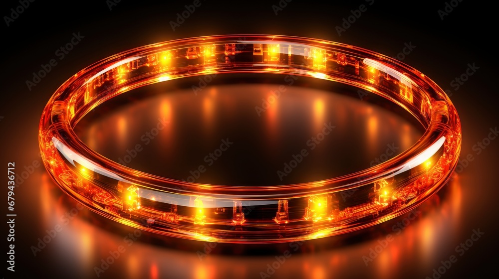 Glowing Circle Transparent Background, Abstract Background, Effect ...