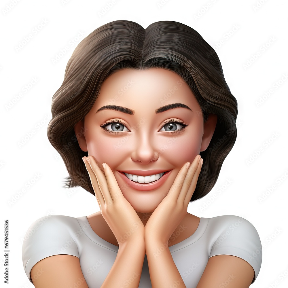 hyper realistic, Smiling Face with Folded Hands Praying Hands emoji ...