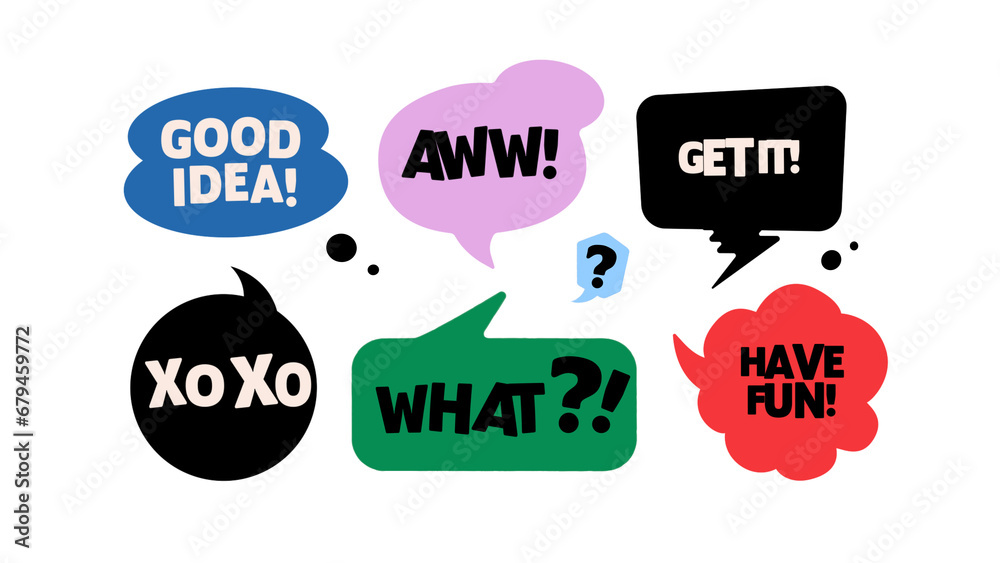 Speech Bubbles Stock Template Adobe Stock