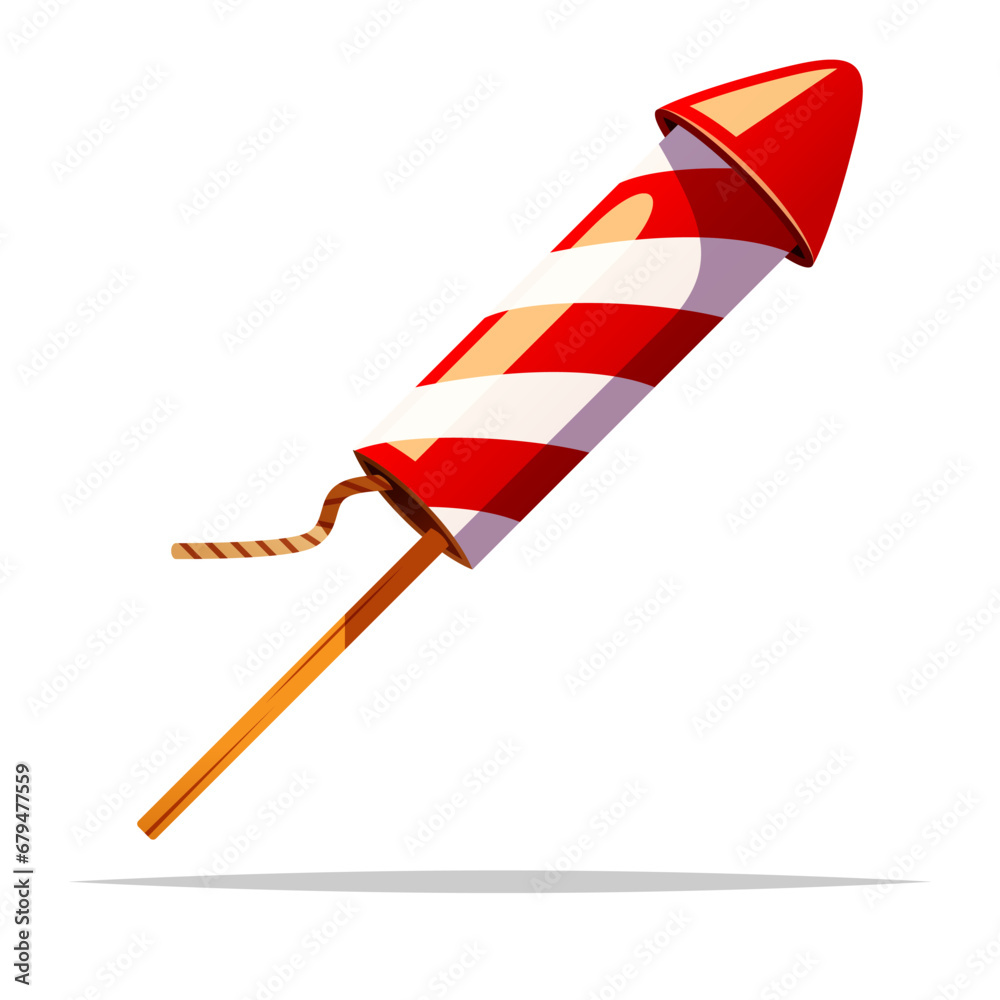 Firework rocket launcher vector isolated illustration Stock Vector ...