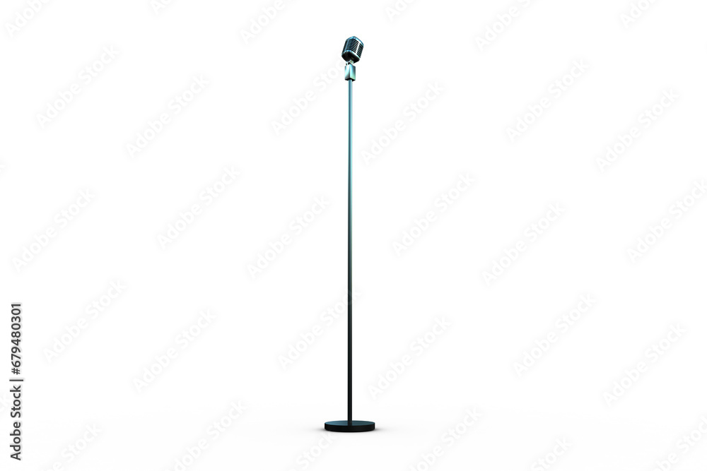 Digital png illustration of microphone on stand on transparent ...