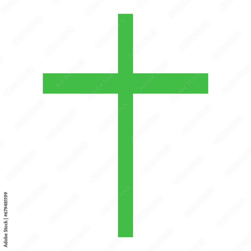 Digital png illustration of green cross on transparent background Stock ...