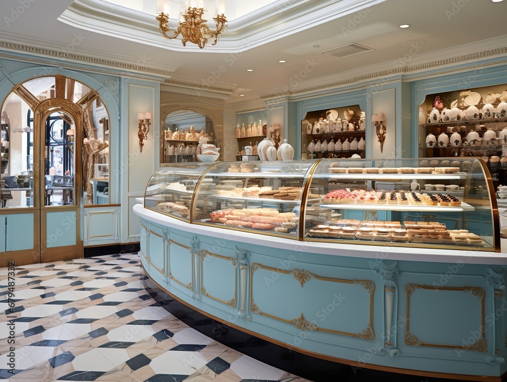 Explore La Pâtisserie Parisienne—an elegant café with marble tables ...