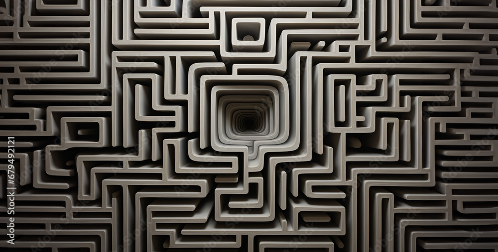 Linear Labyrinth is a maze of intersecting lines, labyrinth in the ...