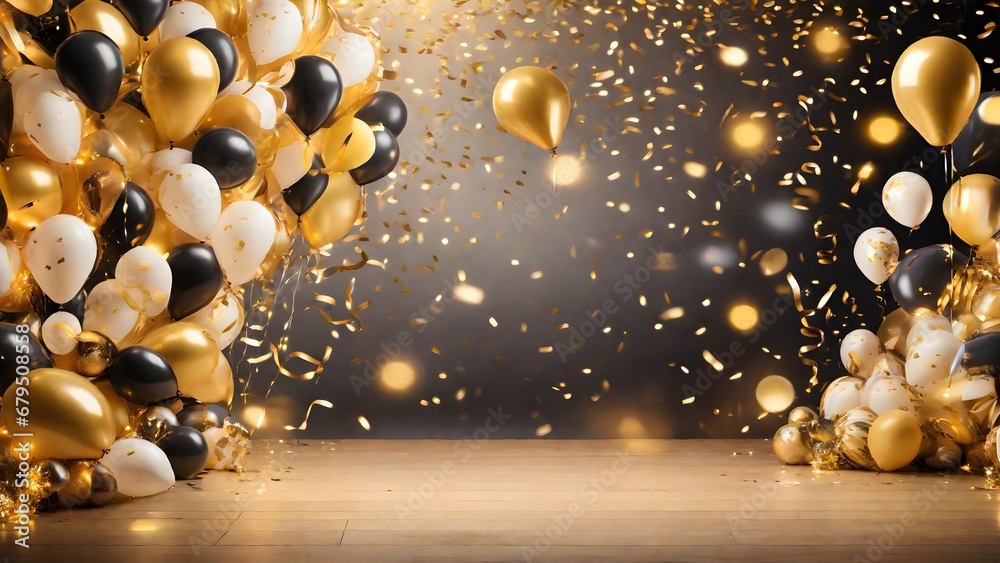 Celebrate in style with this eye catching party background, featuring a ...