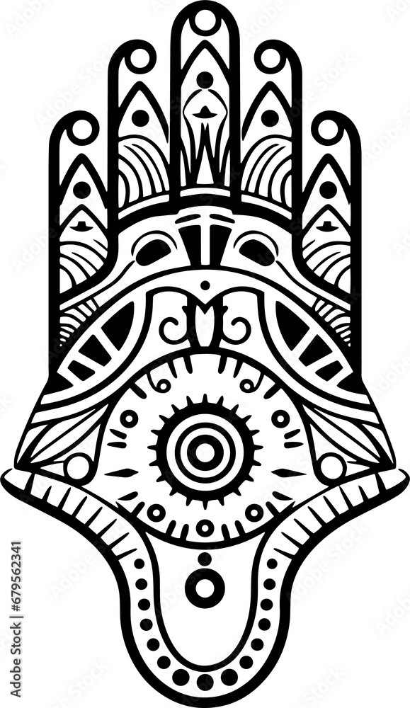 Hamsa hand, protective amulet, Middle Eastern symbol, hand of Fatima ...