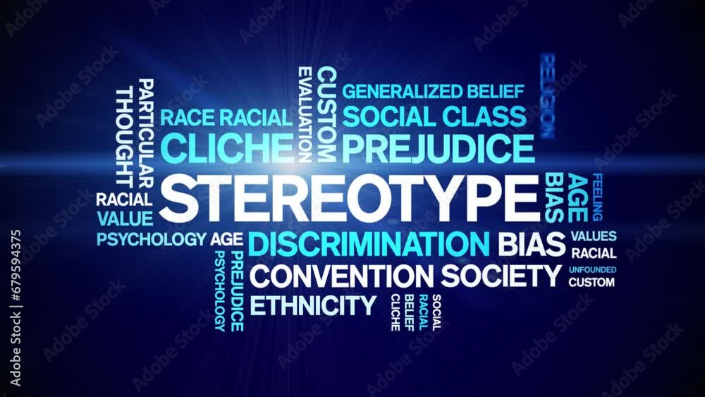Stereotype animated tag word cloud;text design animation kinetic ...