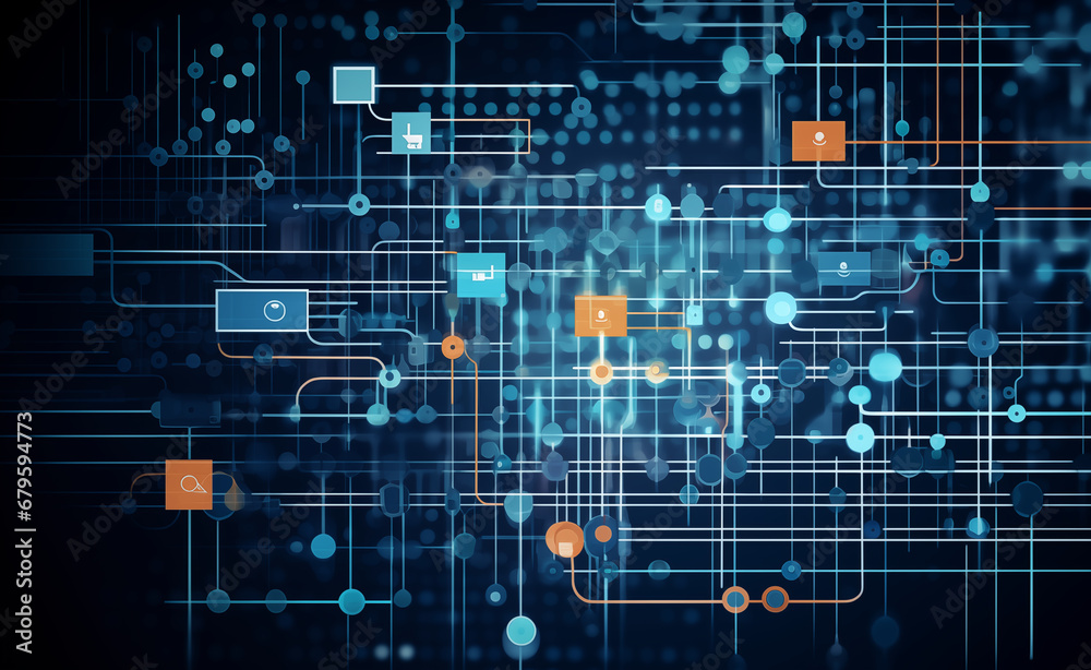 Futuristic Data Symphony: Navigating the Digital Realm. Abstract ...