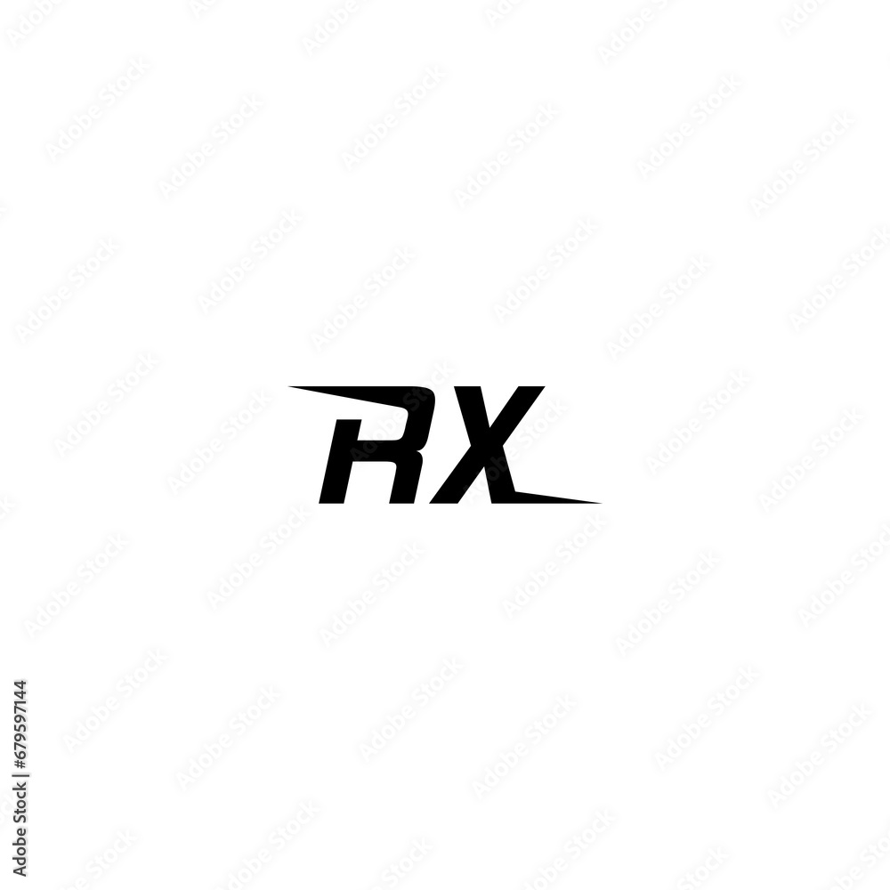 Letter RX logo isolated on white background Stock Illustration | Adobe ...
