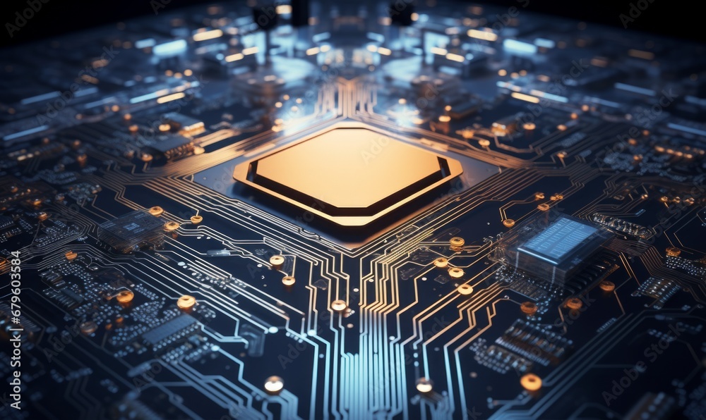 Highly detailed technology texture, AI supercomputer Chrome, insane ...