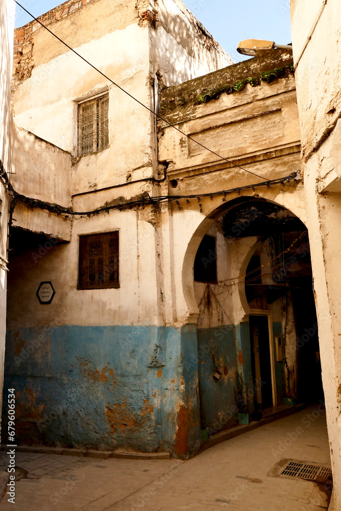 fes, architettura e monumenti dell'antico souk. Fez, Marocco Stock ...