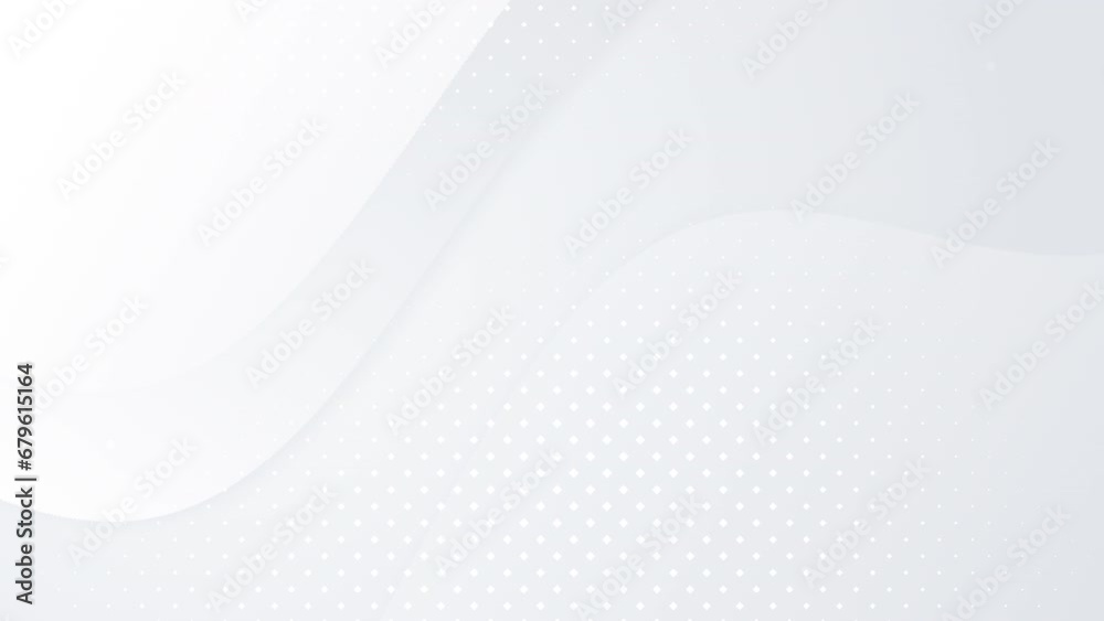 4k light white grey animated fluid background. Geometric shapes arrows ...