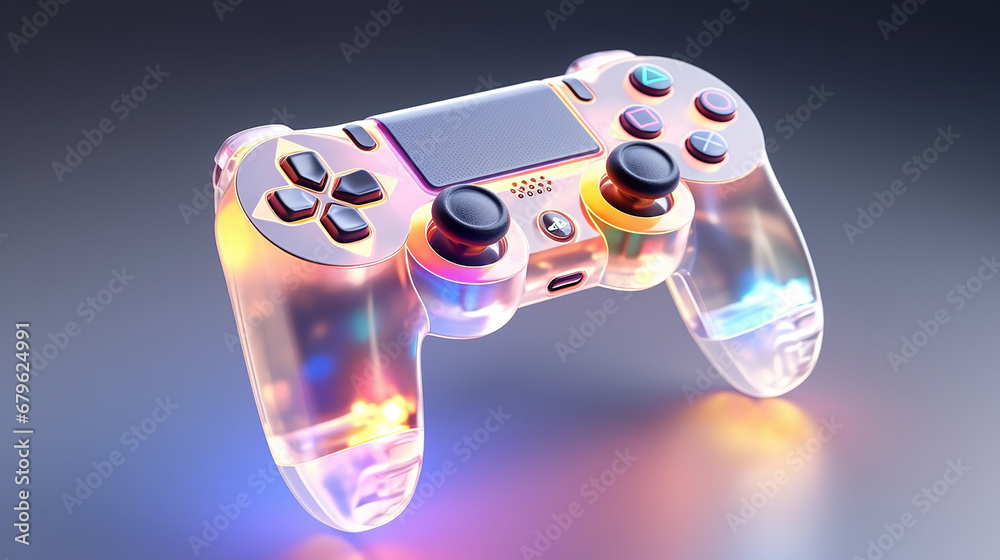 game controller blender white tone gradients light image Ai generated ...