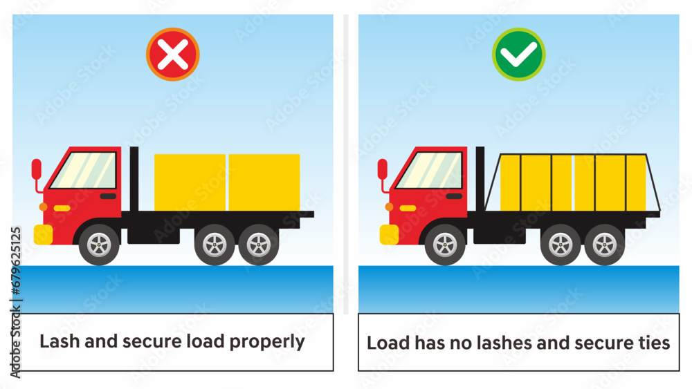 Workplace do and do not safety practice illustration. Transporting ...