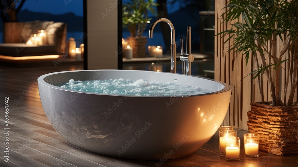 Woman Relaxing Bathtub Ryokan Hotel Images, HD, Background Wallpaper ...