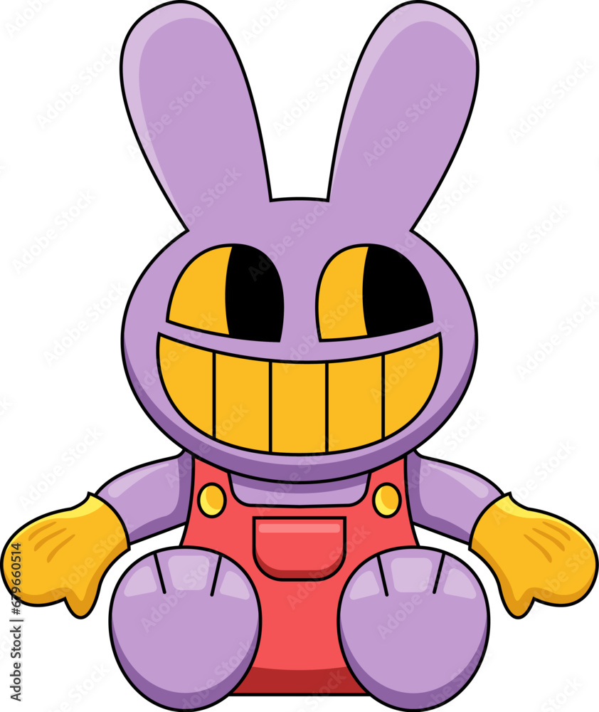 Jax bunny from The Amazing Digital Circus isolated on white background ...