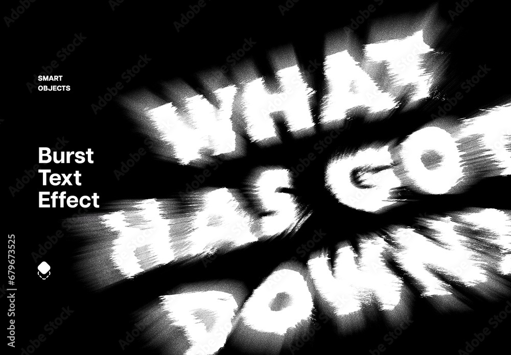 Burst Text Effect Mockup Stock Template | Adobe Stock