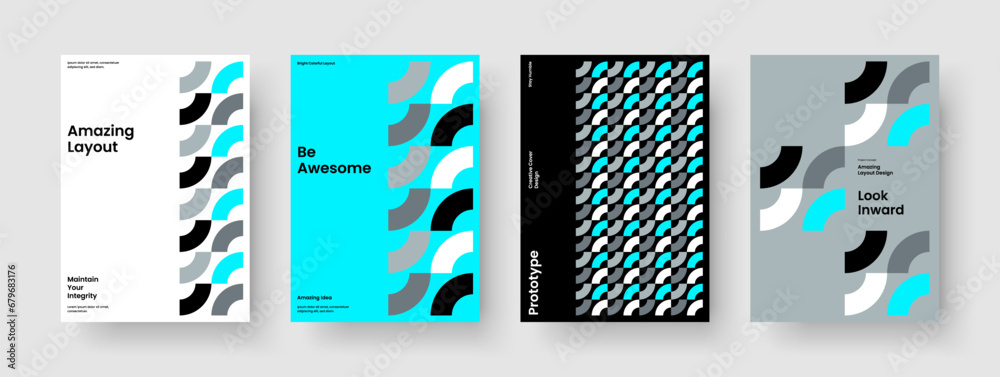 Geometric Book Cover Template. Creative Brochure Layout. Isolated ...