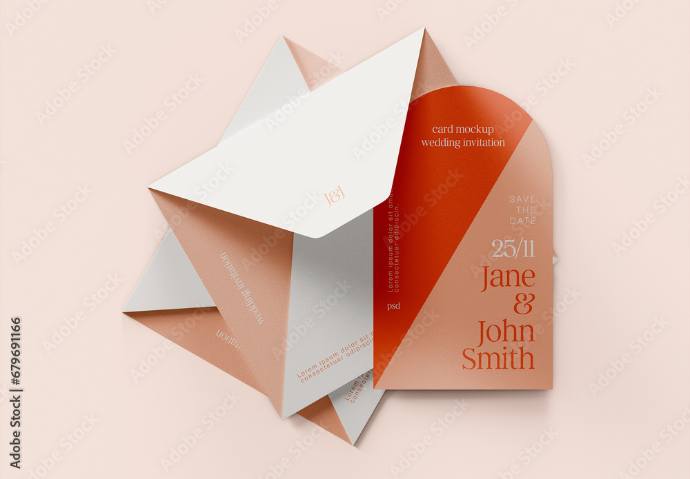 Invitation Card Design Mockup Stock Template | Adobe Stock