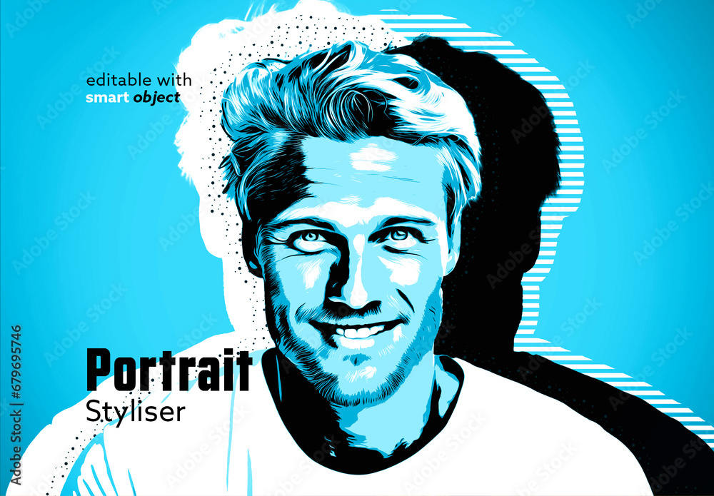 Portrait Styliser Effect Stock Template | Adobe Stock