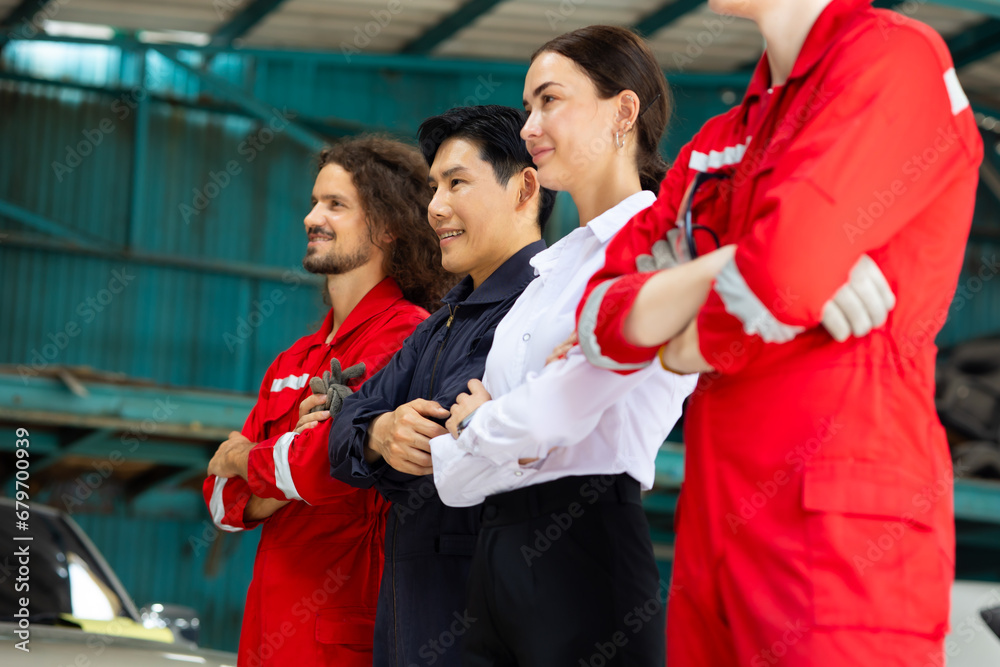 Professional team working at workplace. Unity and teamwork concept ...