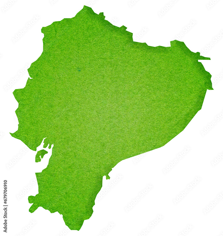 Ecuador map. Green grass. Ecuador Continental Topographic Relief Map ...