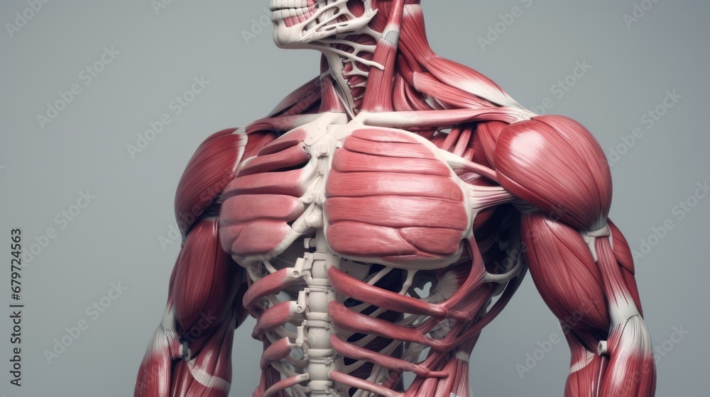 the muscles of a human body are shown in this 3d - generated image of a ...