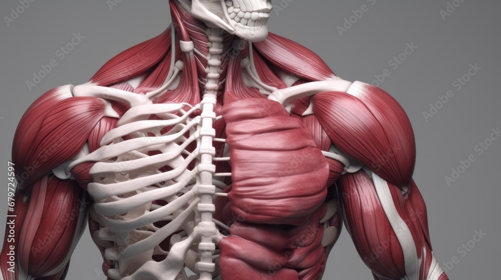 a diagram of the human body showing the muscles and the major skeletal ...