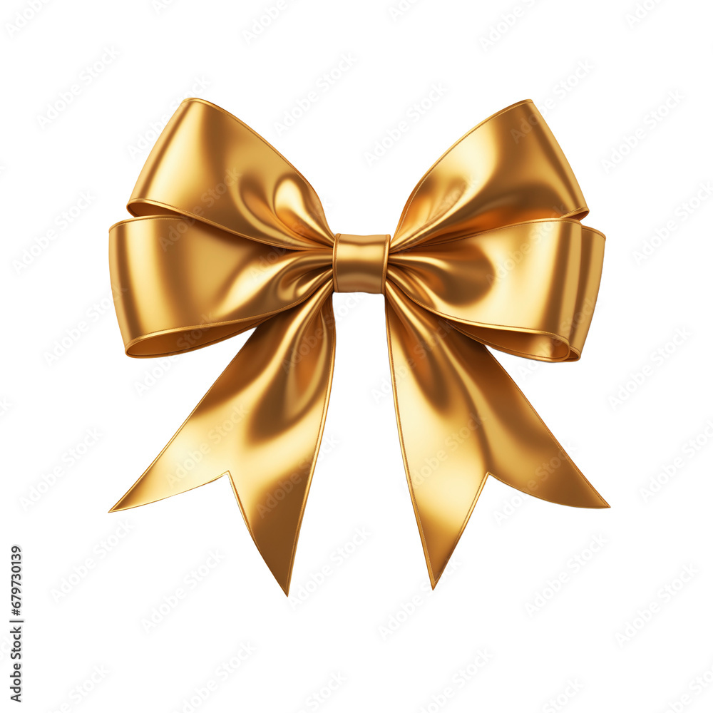 PNG Golden bow on transparent background Stock Photo | Adobe Stock